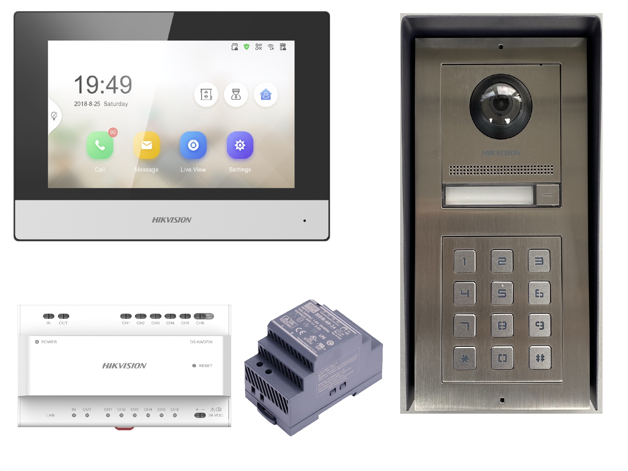 Hikvision 2-Wire Intercom Kit - Essex Gates - Electric Gates Shop ...